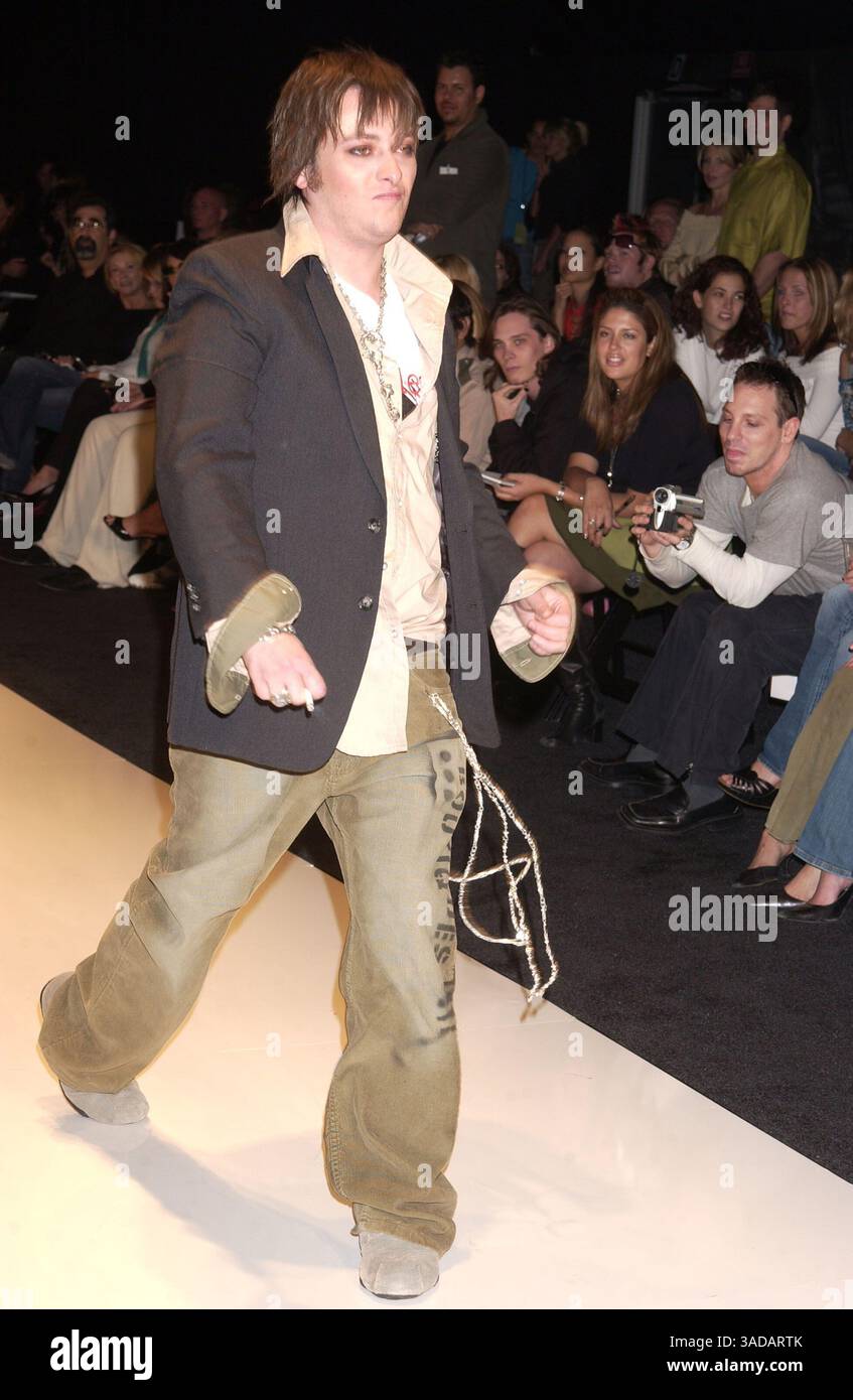 Oct 30, 2003; Los Angeles, CA, USA; Actor EDWARD FURLONG on the catwalk ...