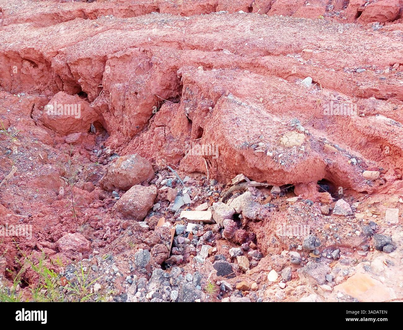 Soil erosion caused by clearing of forest cover, Sao Paulo, Brazil ...