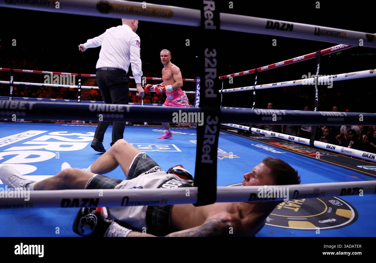 Jack Rafferty (left) knocks down Cory O'Regan (right) for the ...