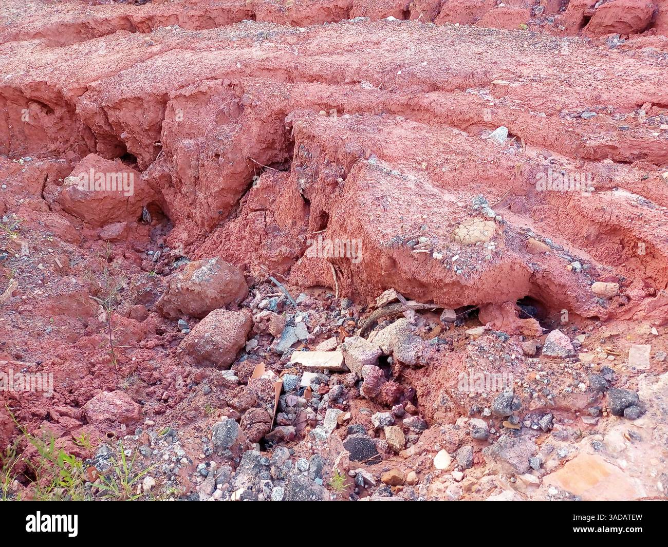 Soil erosion caused by clearing of forest cover, Sao Paulo, Brazil ...
