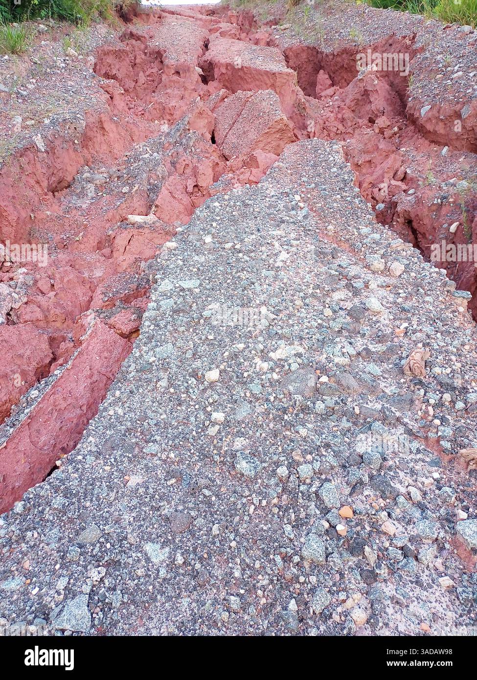 Soil erosion caused by clearing of forest cover, Sao Paulo, Brazil ...
