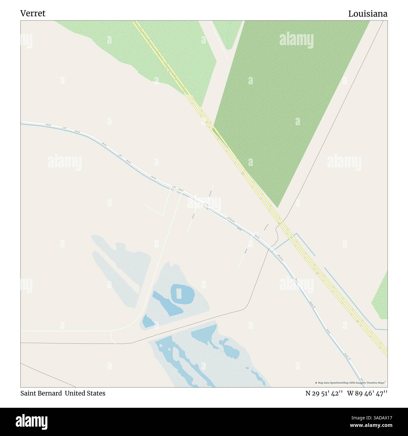 Verret, Saint Bernard, United States, Louisiana, N 29 51' 42'', W 89 46 ...