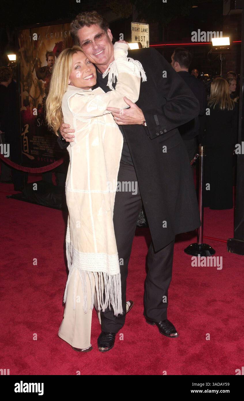 Dec 01, 2003; Los Angeles, CA, USA; Actors DAVID HASSELHOFF and wife ...