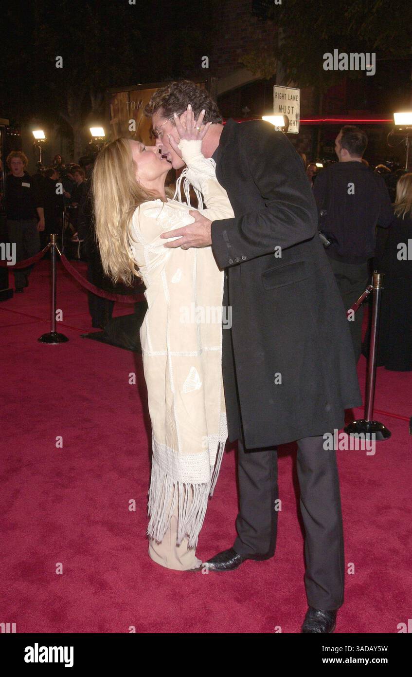 Dec 01, 2003; Los Angeles, CA, USA; Actors DAVID HASSELHOFF and wife ...