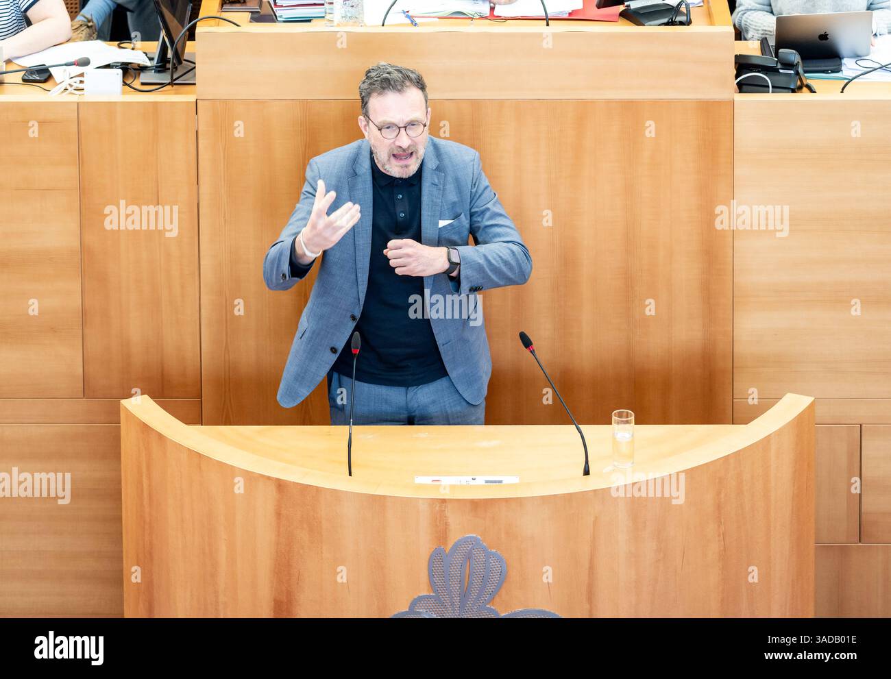 Pascal Smet Vooruit at the the plenary sitting of the Brussels Regional ...