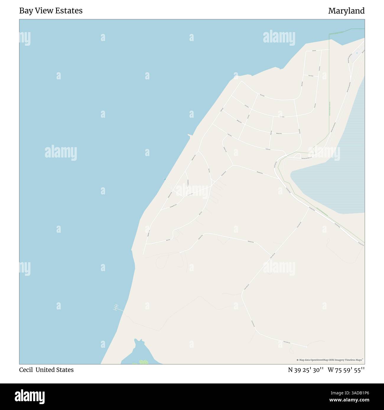 Bay View Estates, Cecil, United States, Maryland, N 39 25' 30'', W 75 ...