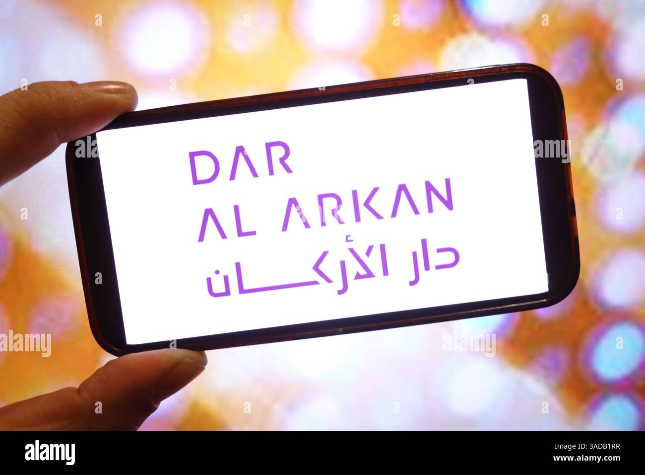 April 5, 2025, Poland: In this photo illustration, the Dar Al Arkan Real Estate Development ...