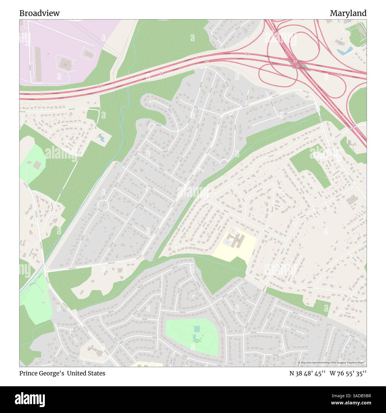 Broadview, Prince George's, United States, Maryland, N 38 48' 45'', W ...