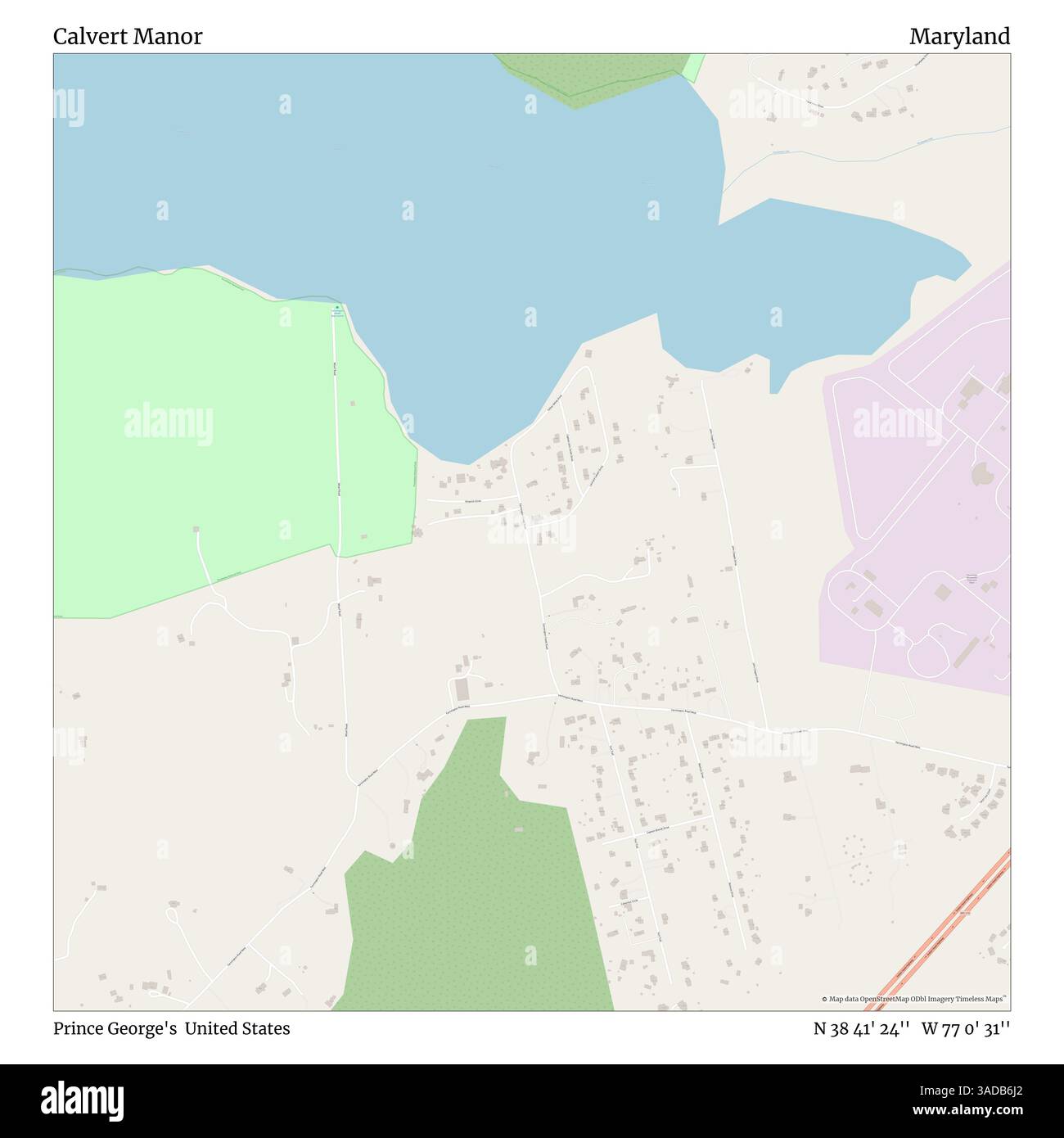 Calvert Manor, Prince George's, United States, Maryland, N 38 41' 24 ...