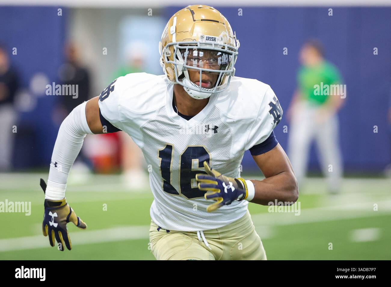 April 05, 2025: Notre Dame safety Tae Johnson (16) during the Notre ...