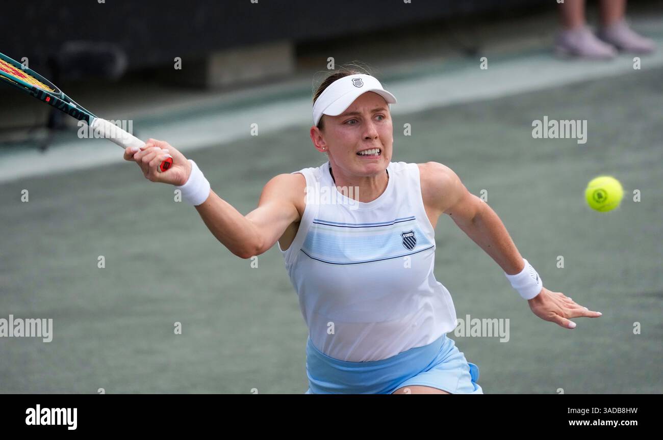 April 5, 2025: Ekaterina Alexandrova (RUS) loses to Jessica Pegula (USA ...