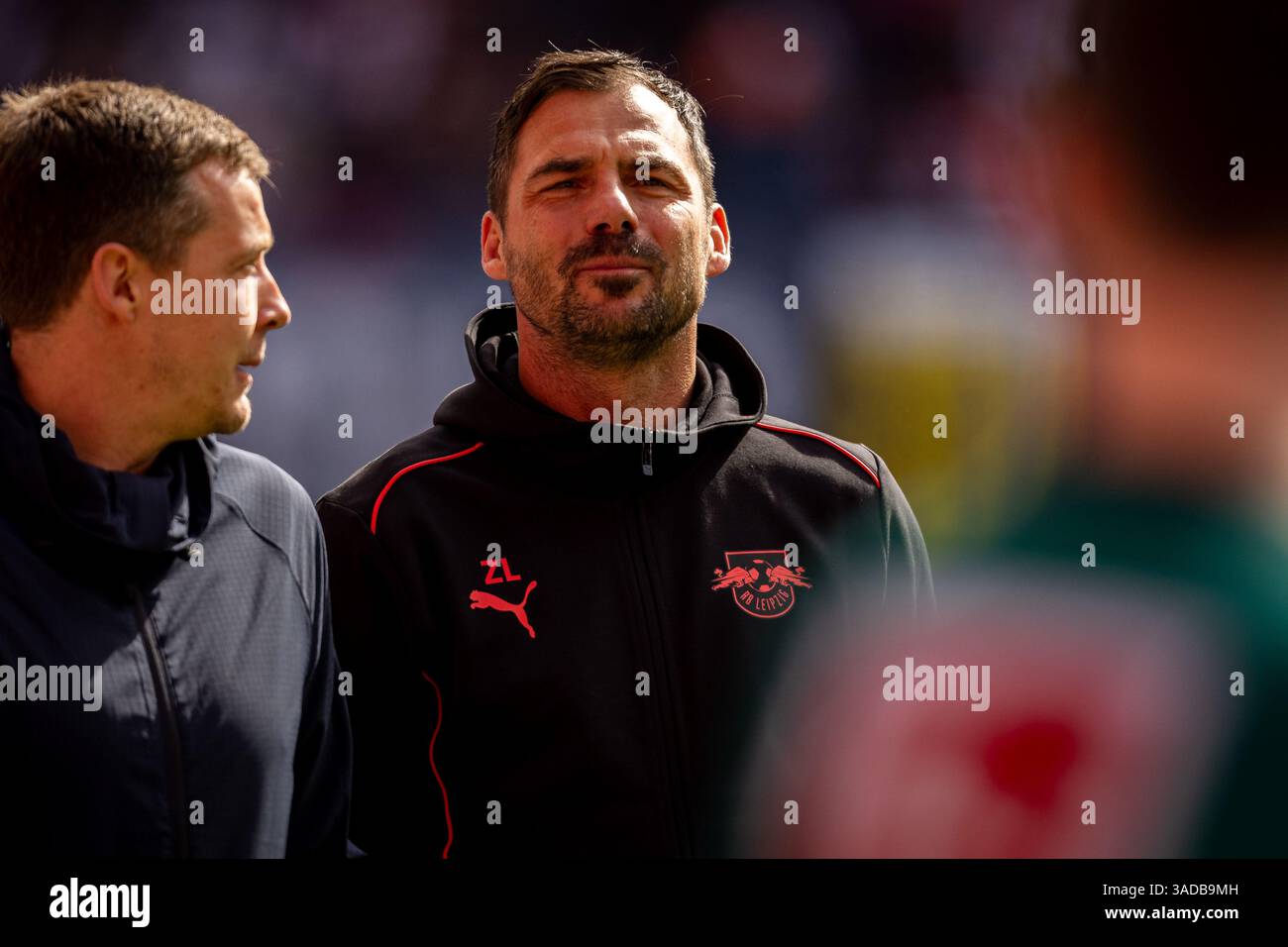 Leipzig, Germany. 05th Apr, 2025. Head coach Zsolt Low of RB Leipzig ...