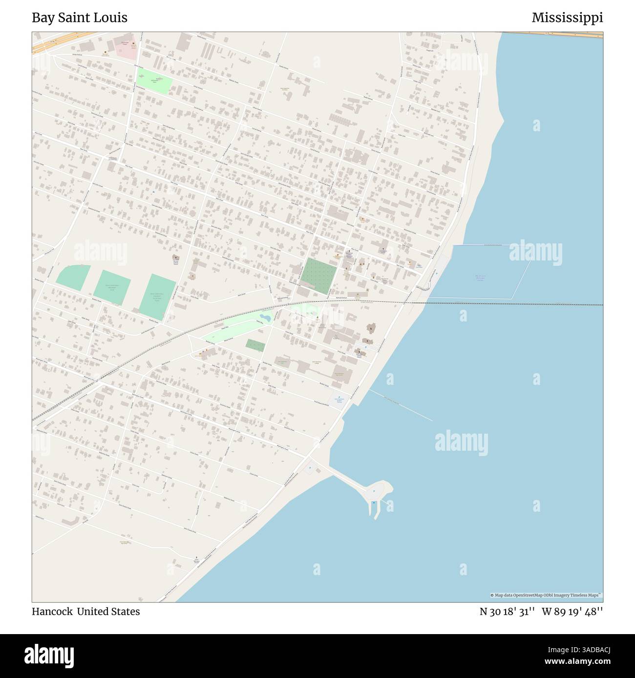 Bay Saint Louis, Hancock, United States, Mississippi, N 30 18' 31'', W ...