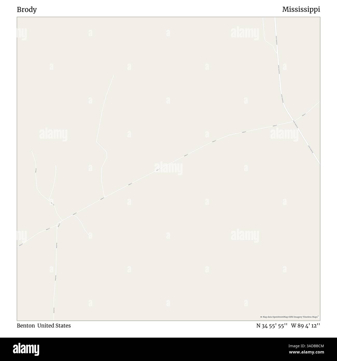 Brody, Benton, United States, Mississippi, N 34 55' 55'', W 89 4' 12 ...