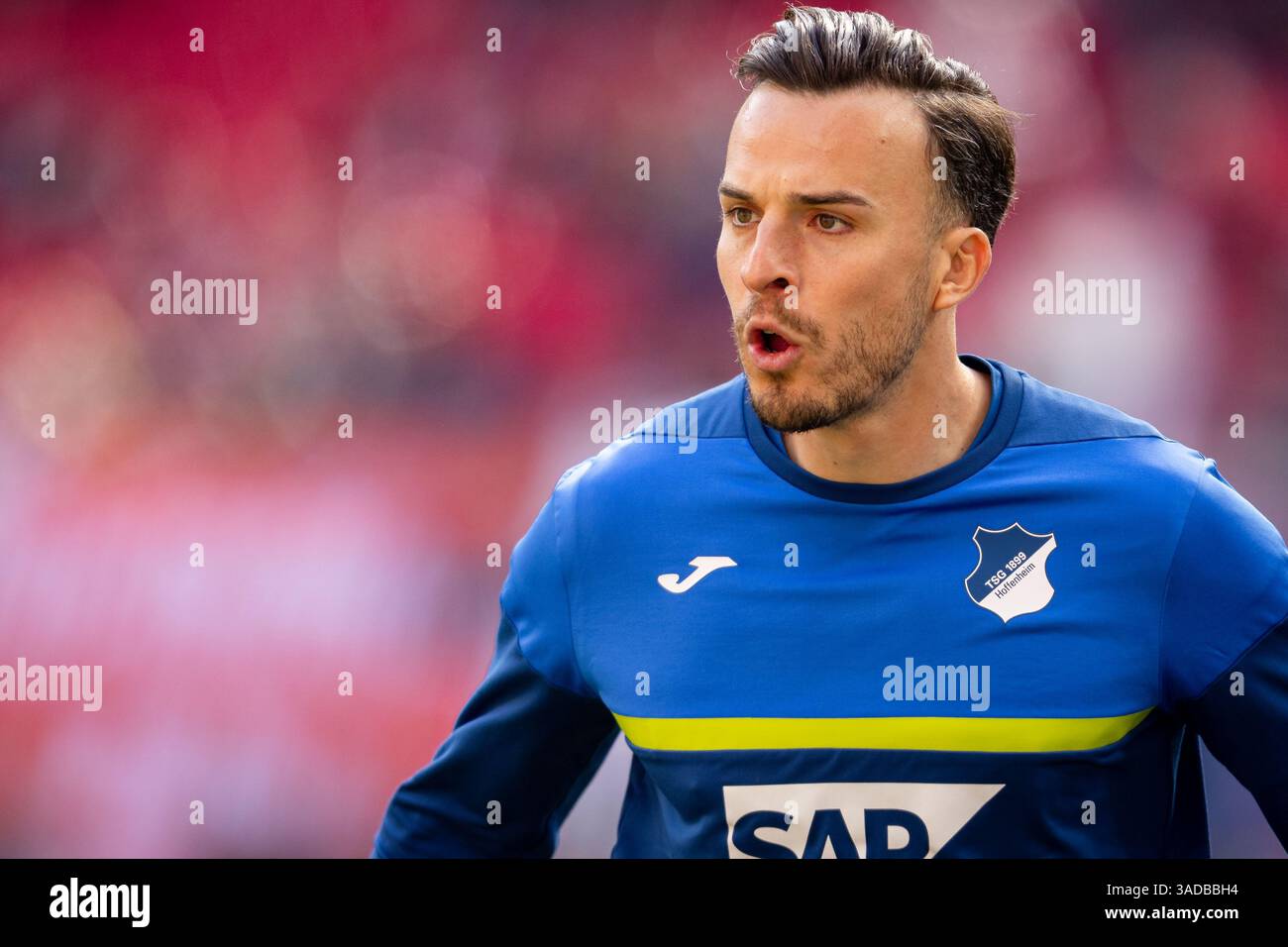 Leipzig, Germany. 05th Apr, 2025. Haris Tabakovic of Hoffenheim is ...