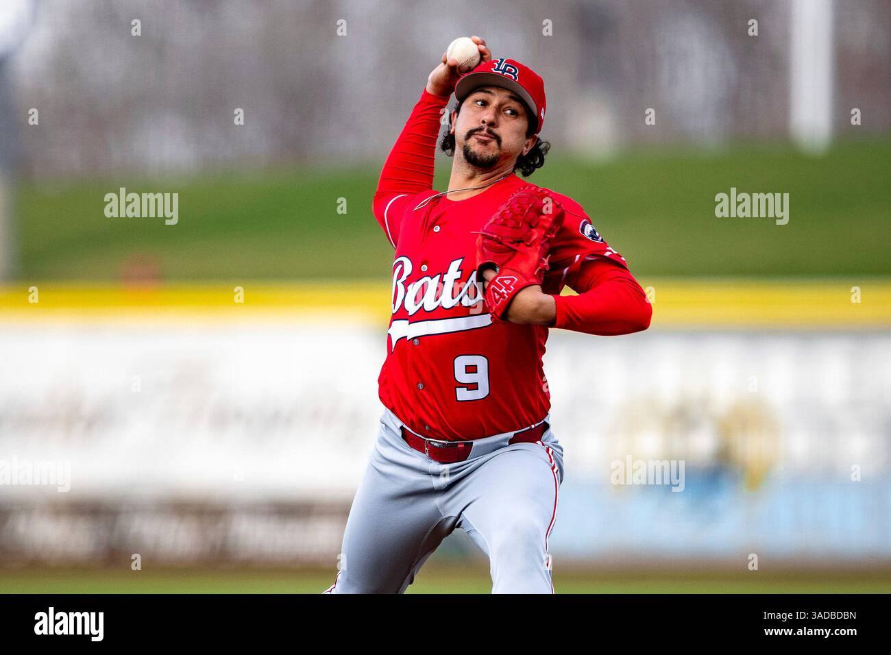 April 03, 2025 - Omaha, NE U.S. - Louisville Bats starting pitcher ...