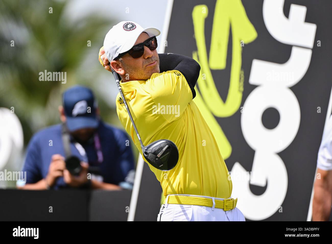 Sergio Garcia, Captain of the Fireballs GC tees oof during Day 2 of the ...