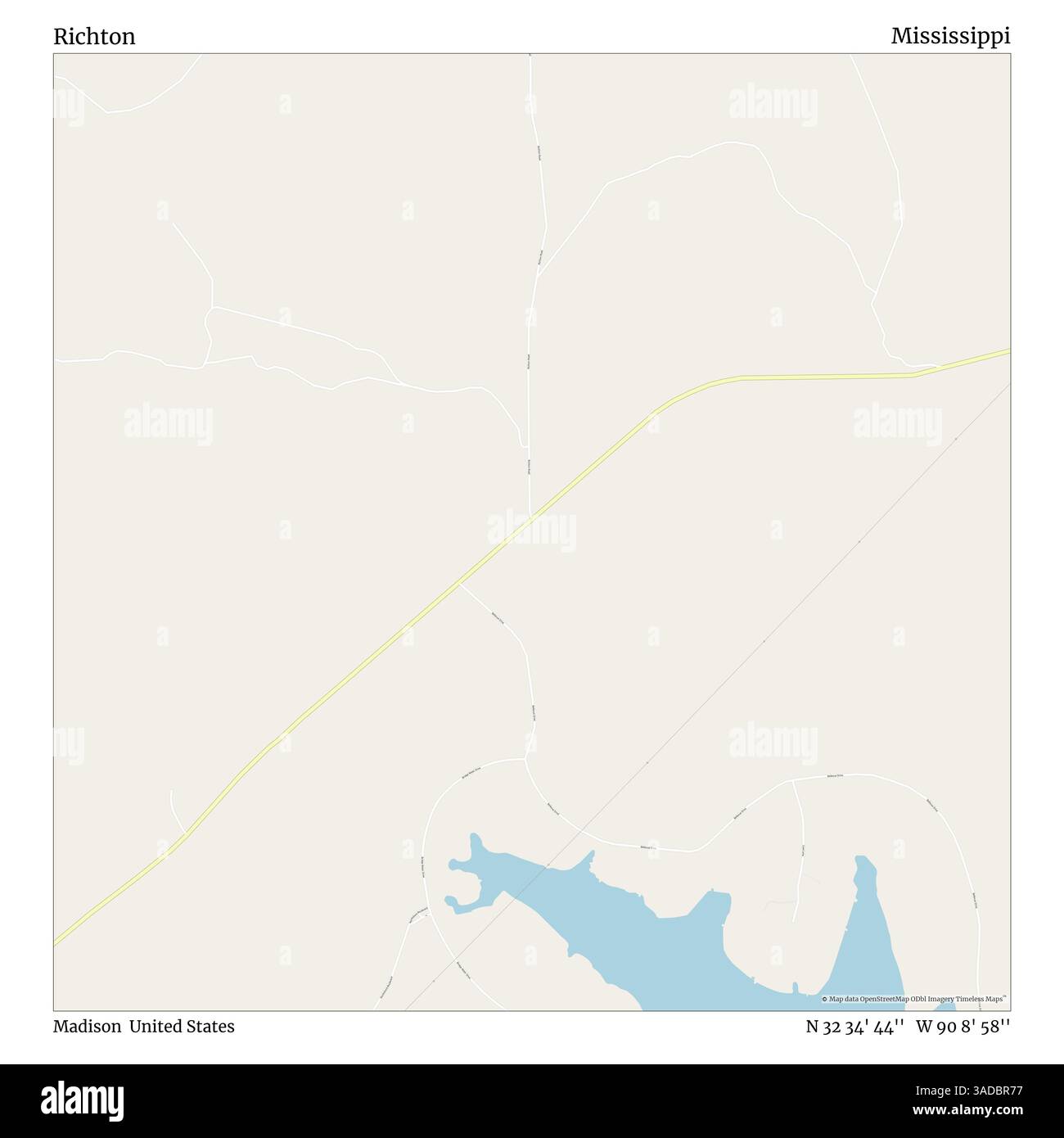 Richton, Madison, United States, Mississippi, N 32 34' 44'', W 90 8' 58 ...