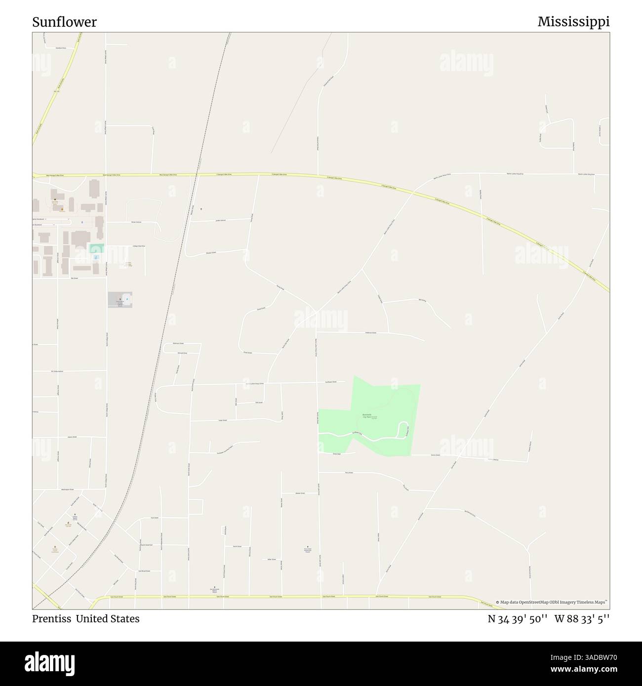 Sunflower, Prentiss, United States, Mississippi, N 34 39' 50'', W 88 33 ...