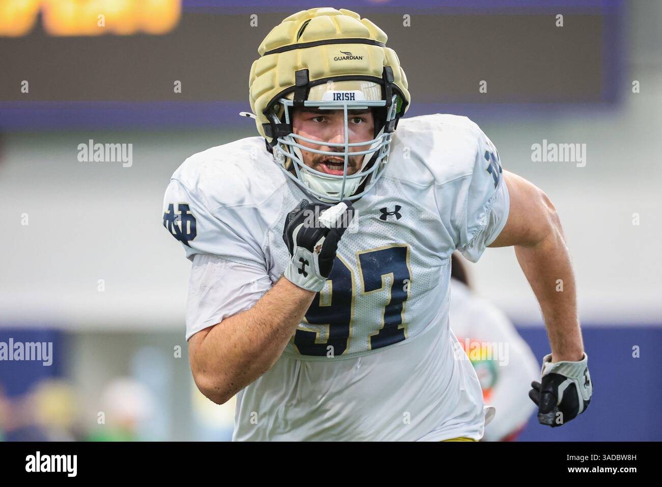 April 05, 2025: Notre Dame defensive lineman Gabriel Rubio (97) during ...