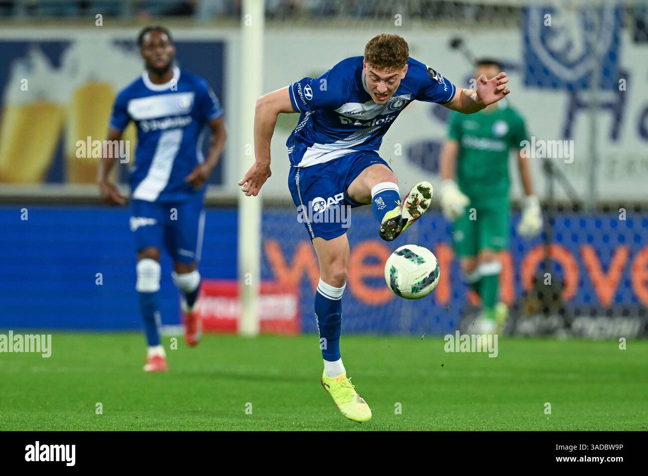 Mathias Delorge Knieper (16) of AA Gent pictured during the Jupiler Pro ...