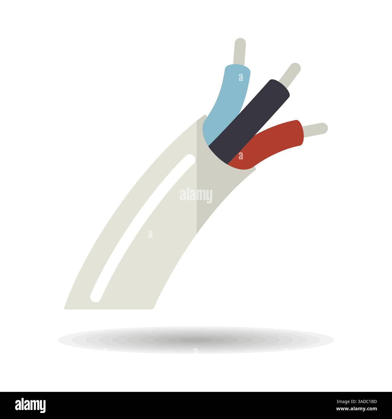Electric cable vector icon. Construction, repair and building. Graph ...