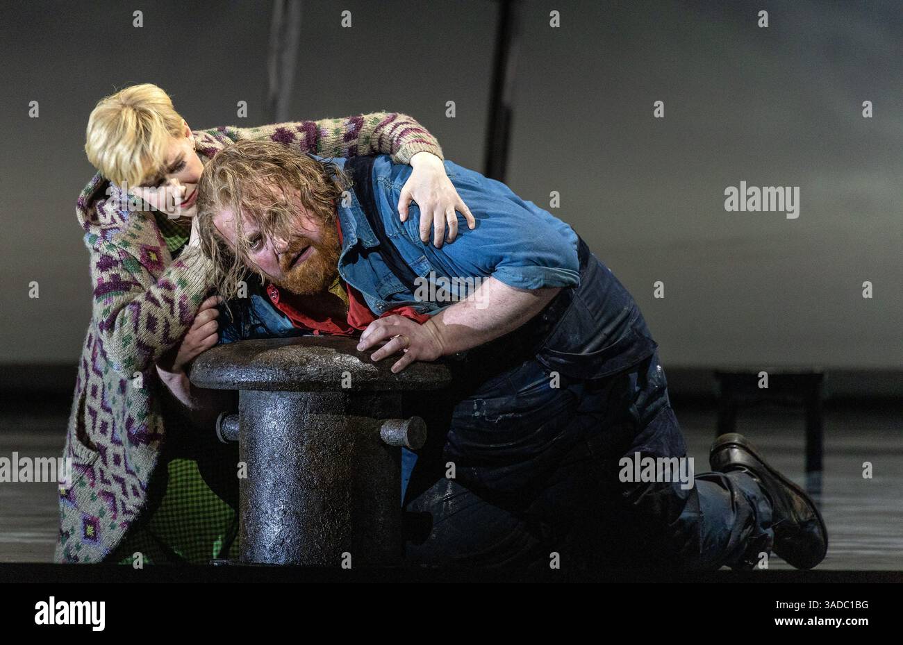 Ellen comforts a distraught Grimes: Sally Matthews (Ellen Orford ...