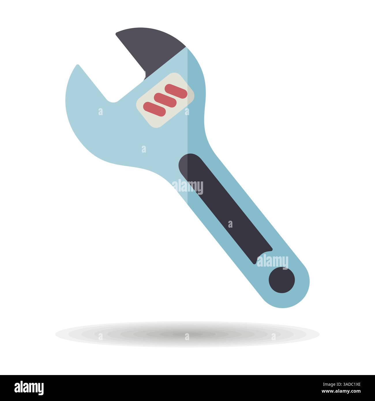 Adjustable spanner vector icon. Construction, repair and building ...