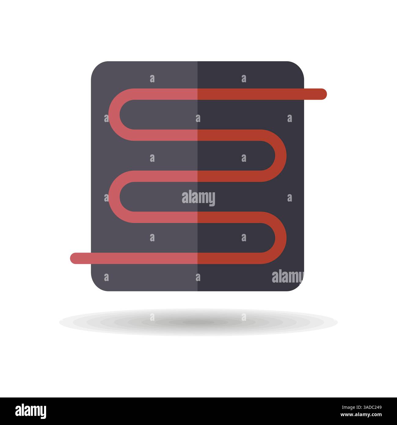 Warm floor icon, electric warm floor. Construction, repair and building ...