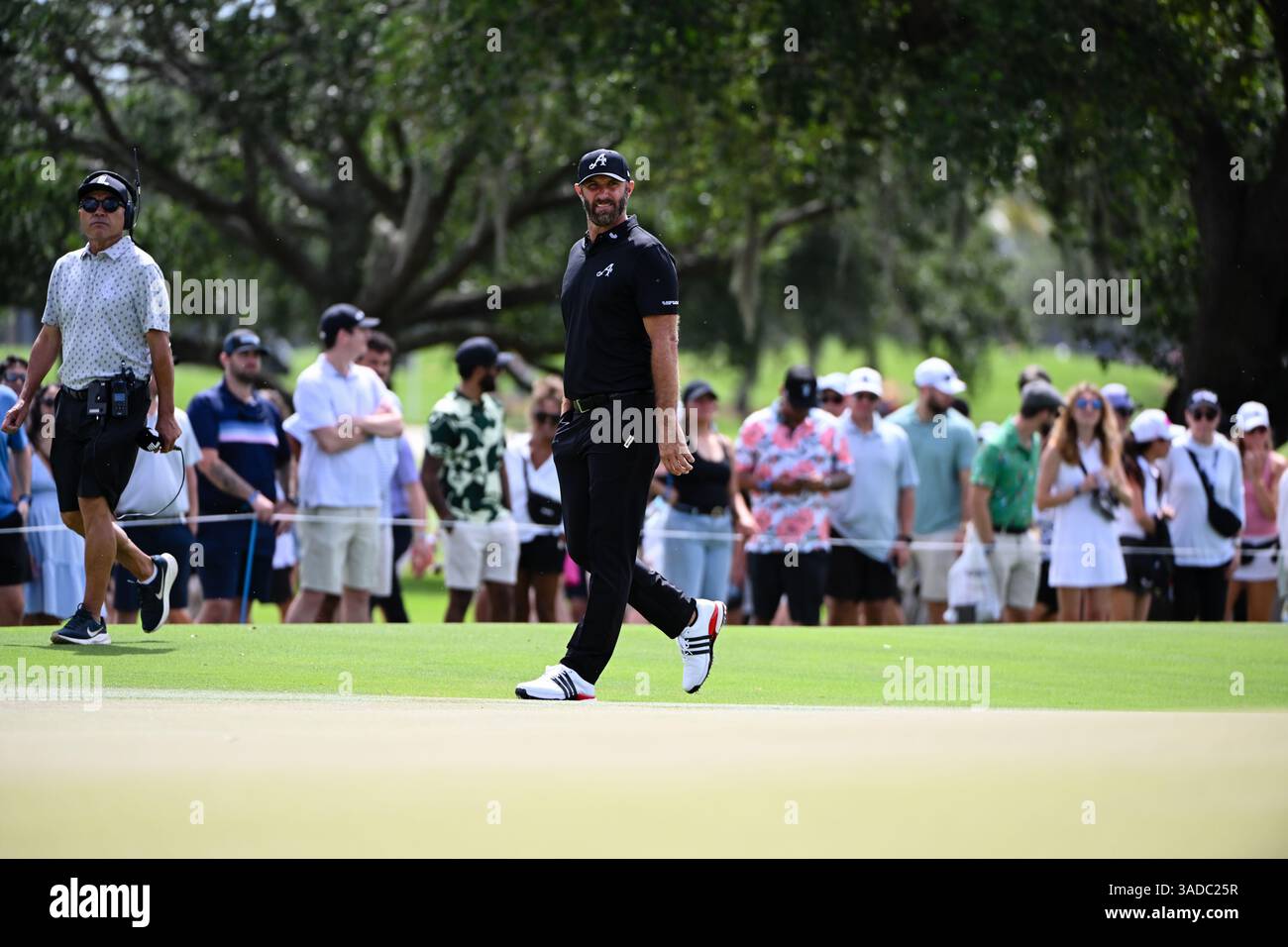 Doral, USA. 05th Apr, 2025. Dustin Johnson, Captain of the 4Aces GC ...