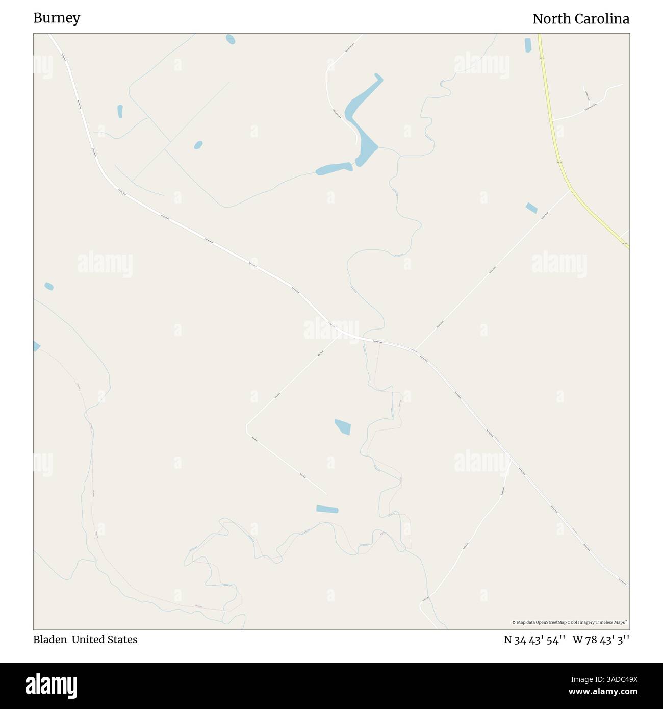 Burney, Bladen, United States, North Carolina, N 34 43' 54'', W 78 43 ...