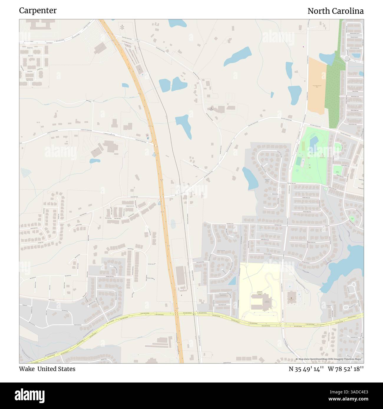 Carpenter, Wake, United States, North Carolina, N 35 49' 14'', W 78 52 ...