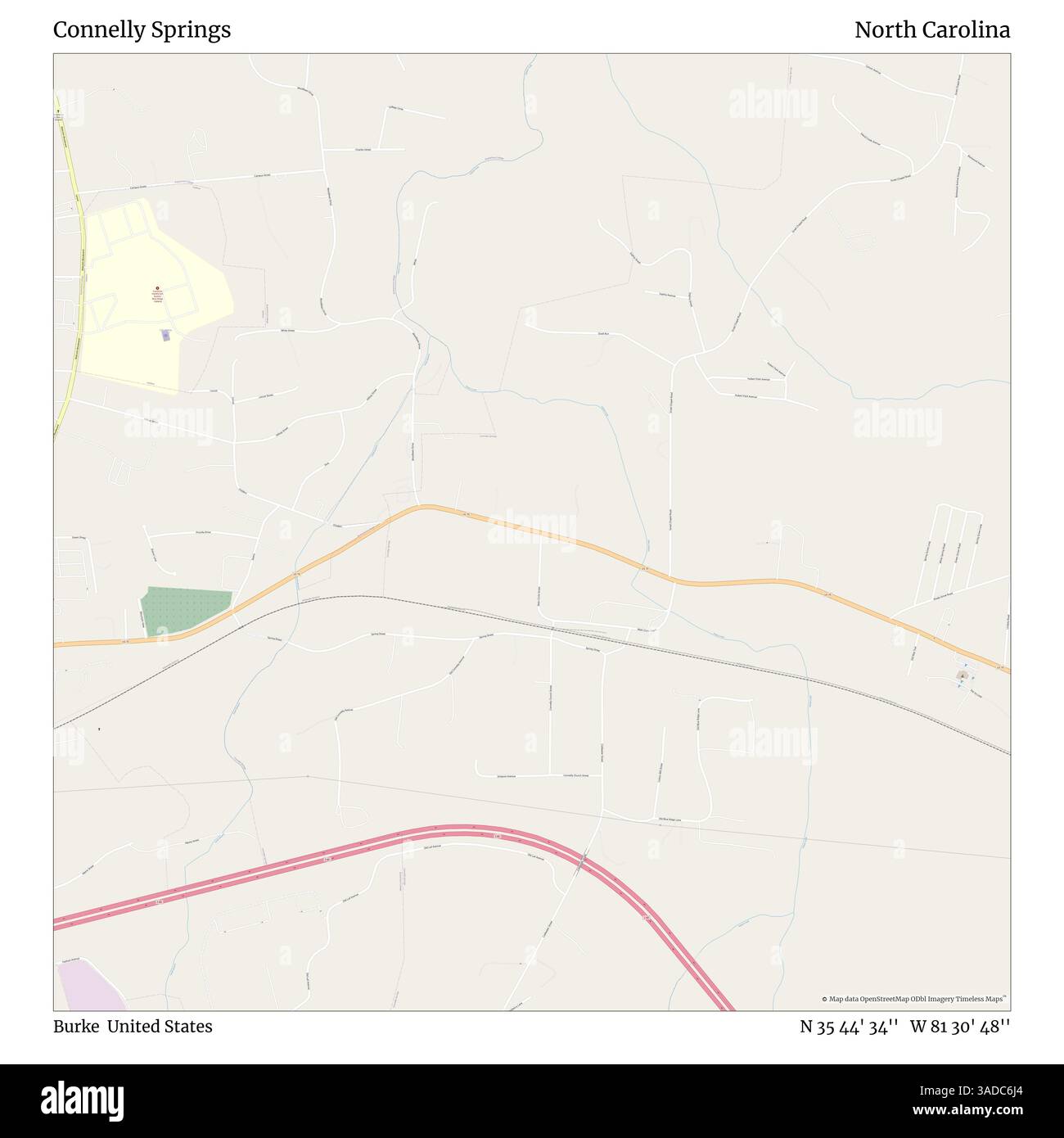 Connelly Springs, Burke, United States, North Carolina, N 35 44' 34 ...