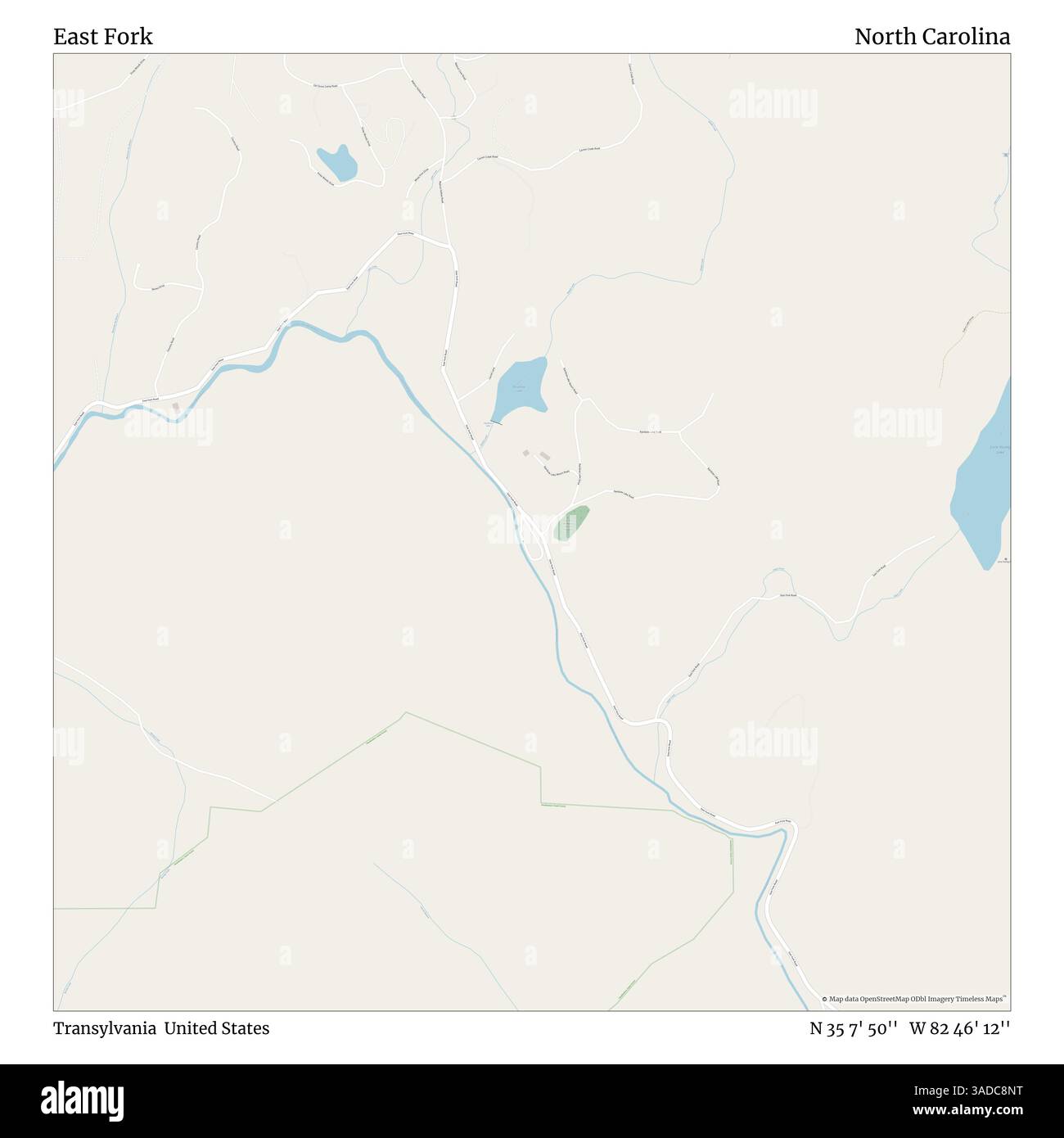 East Fork, Transylvania, United States, North Carolina, N 35 7' 50'', W ...