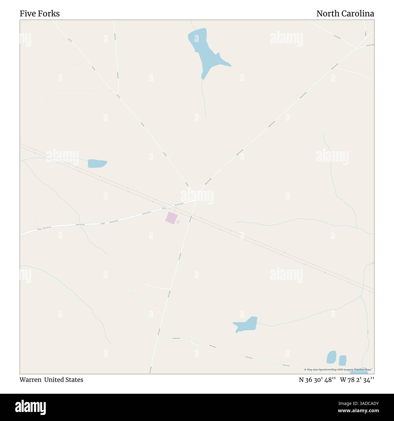 Five Forks, Warren, United States, North Carolina, N 36 30' 48'', W 78 ...