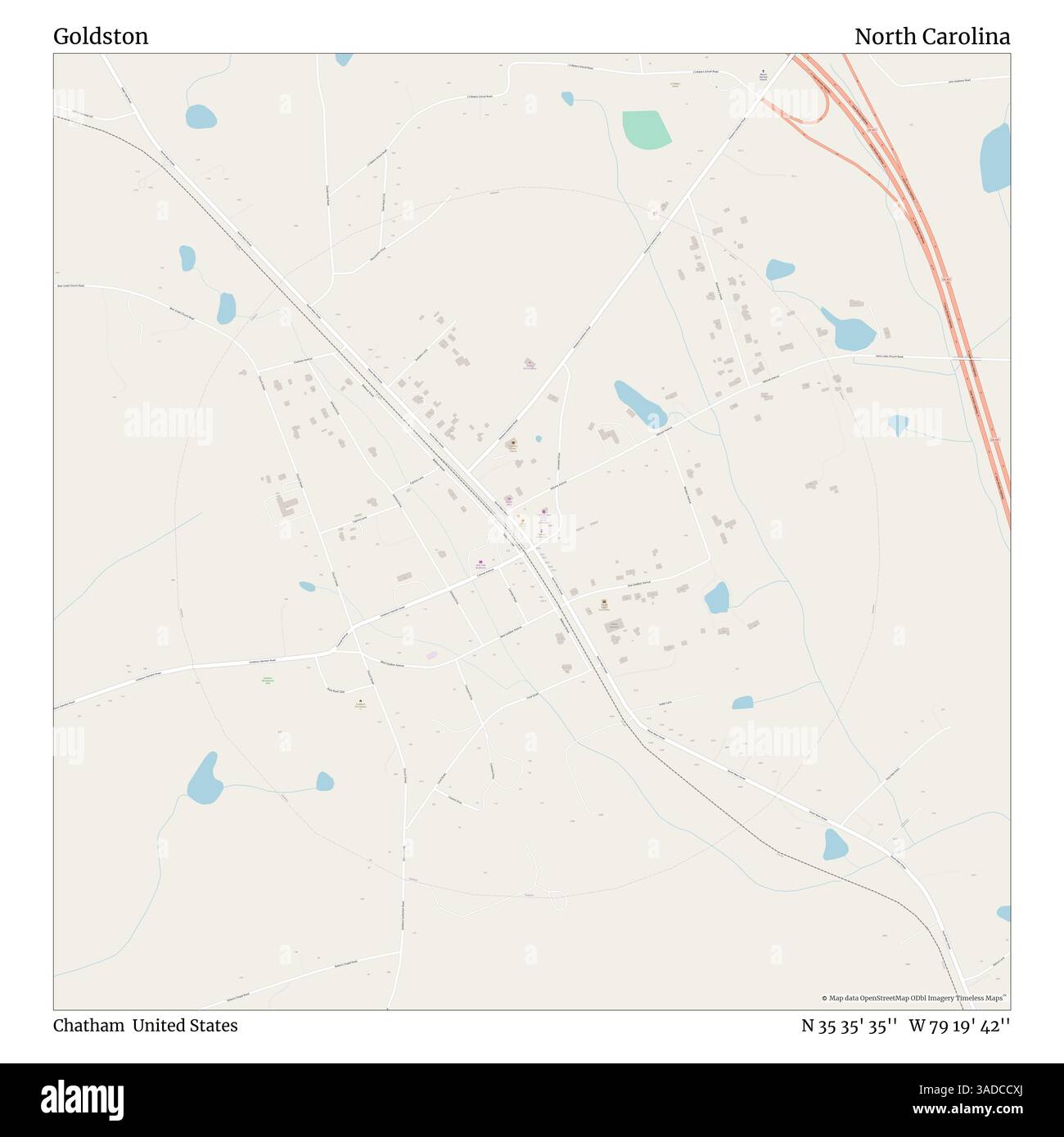 Goldston, Chatham, United States, North Carolina, N 35 35' 35'', W 79 ...