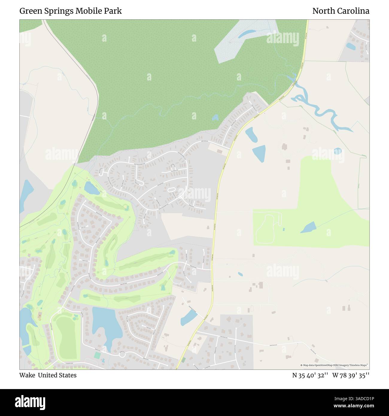 Green Springs Mobile Park, Wake, United States, North Carolina, N 35 40 ...