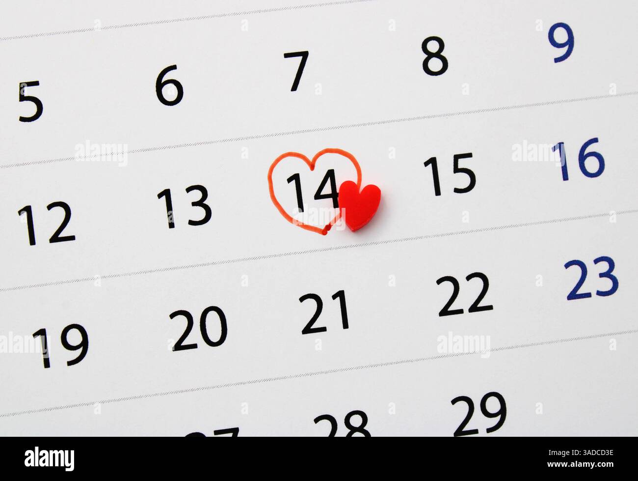Schedule heart hi-res stock photography and images - Alamy