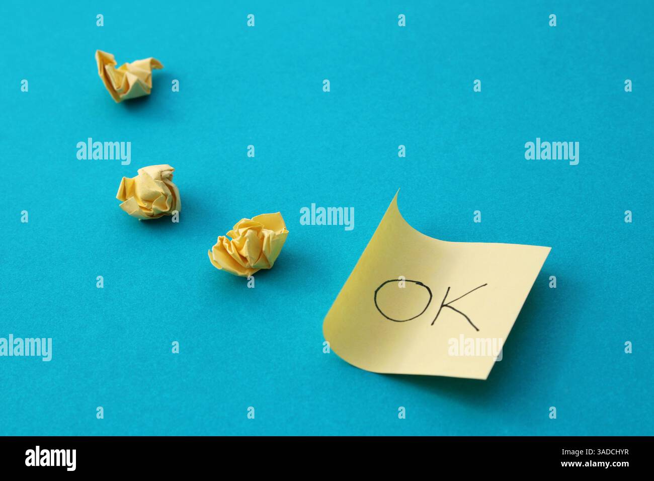 Sticky note OK, three failed attempts until the solution is achieved ...