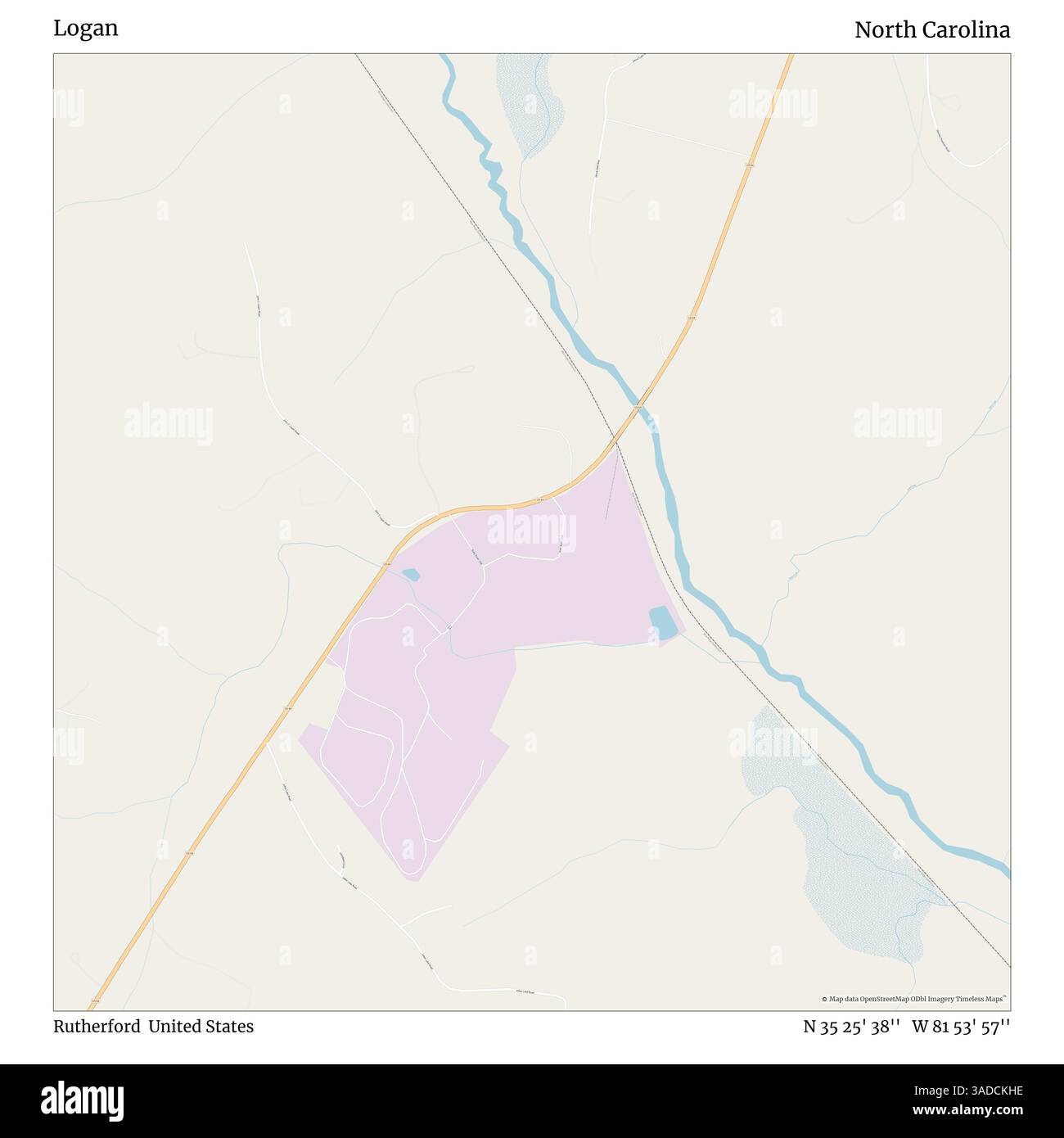 Logan, Rutherford, United States, North Carolina, N 35 25' 38'', W 81 ...