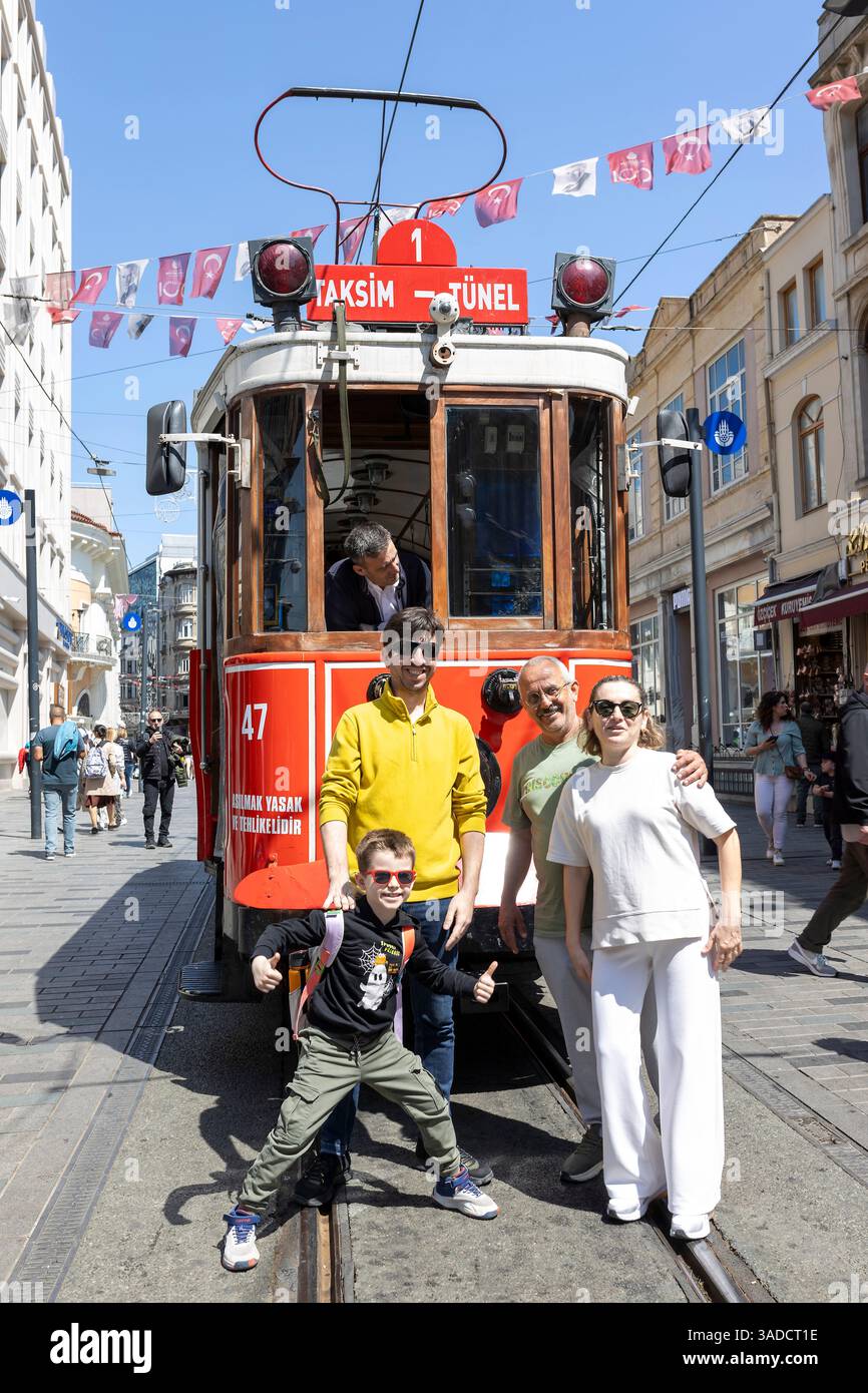 Istanbul, Turkey May 2 2024, Group family posing in front of the ...