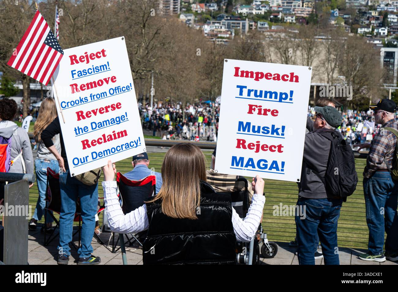 Seattle, USA. 5th Apr 2025. Thousands flood the Seattle Center for the ...