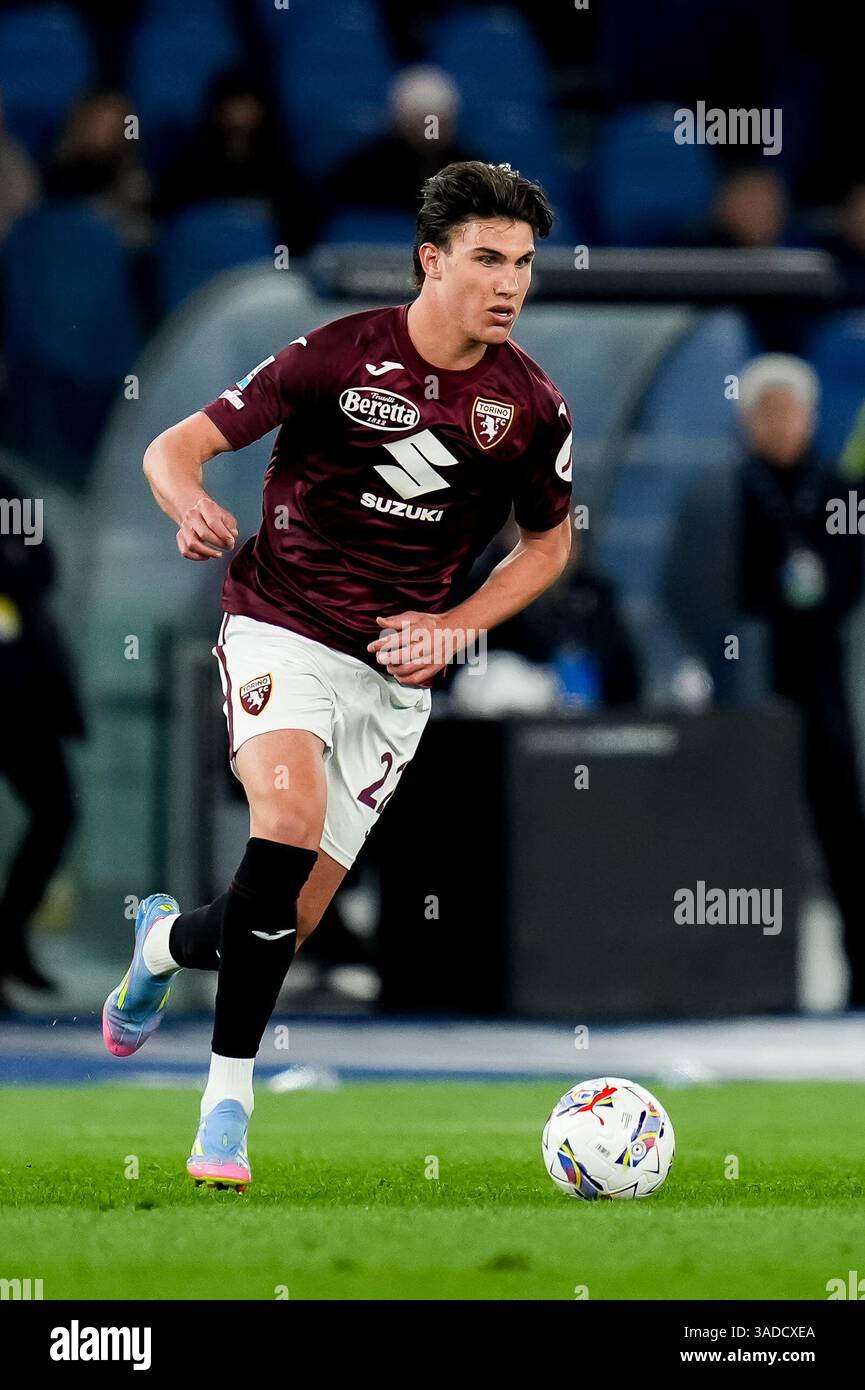 Cesare Casadei of Torino FC during the Serie A Enilive match between SS ...
