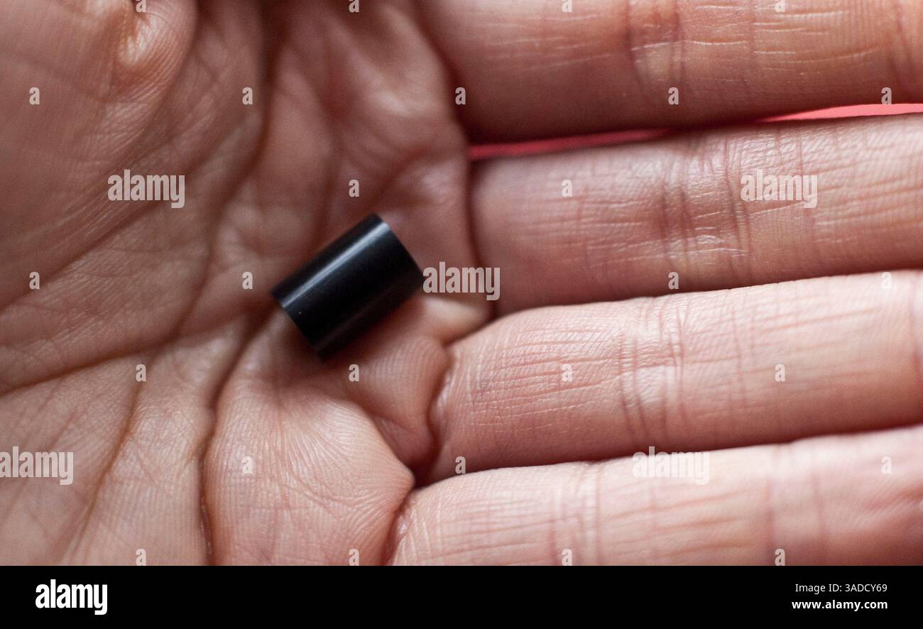 Dec. 7, 2011 - Temelin, Czech Republic - Model of a Nuclear fuel pellet ...