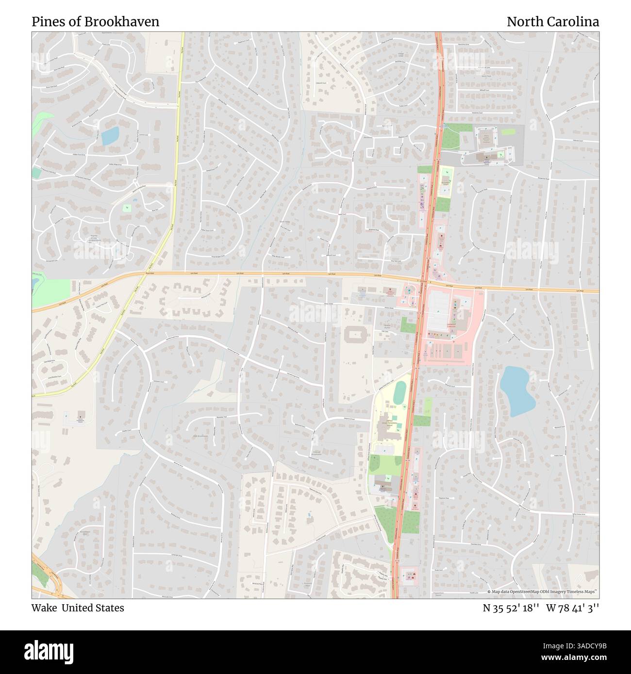Pines of Brookhaven, Wake, United States, North Carolina, N 35 52' 18 ...