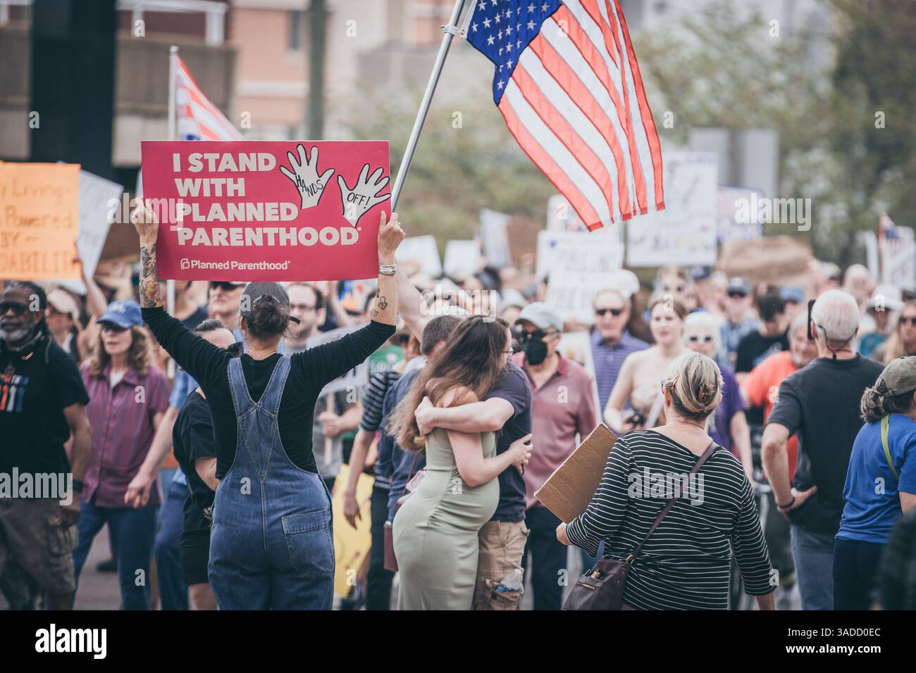 Richmond VA, USA, 5th Apr 2025, Anti Trump Administration protesters ...