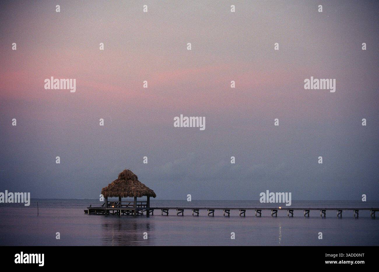 Aug 13, 2001; San Pedro, Belize; Morning comes to Ambergris Caye on the ...