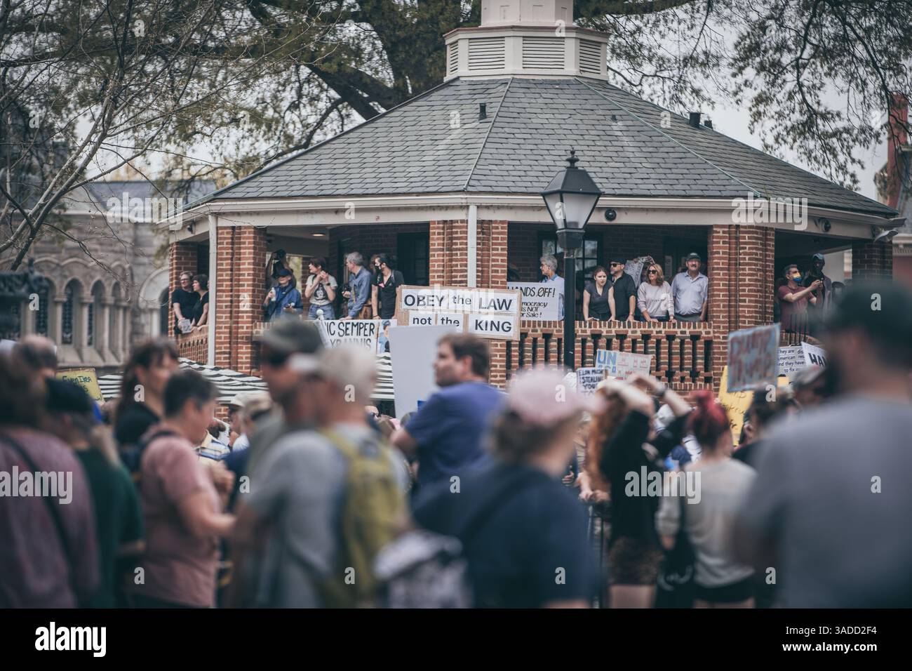 Richmond VA, USA, 5th Apr 2025, Anti Trump Administration protesters ...