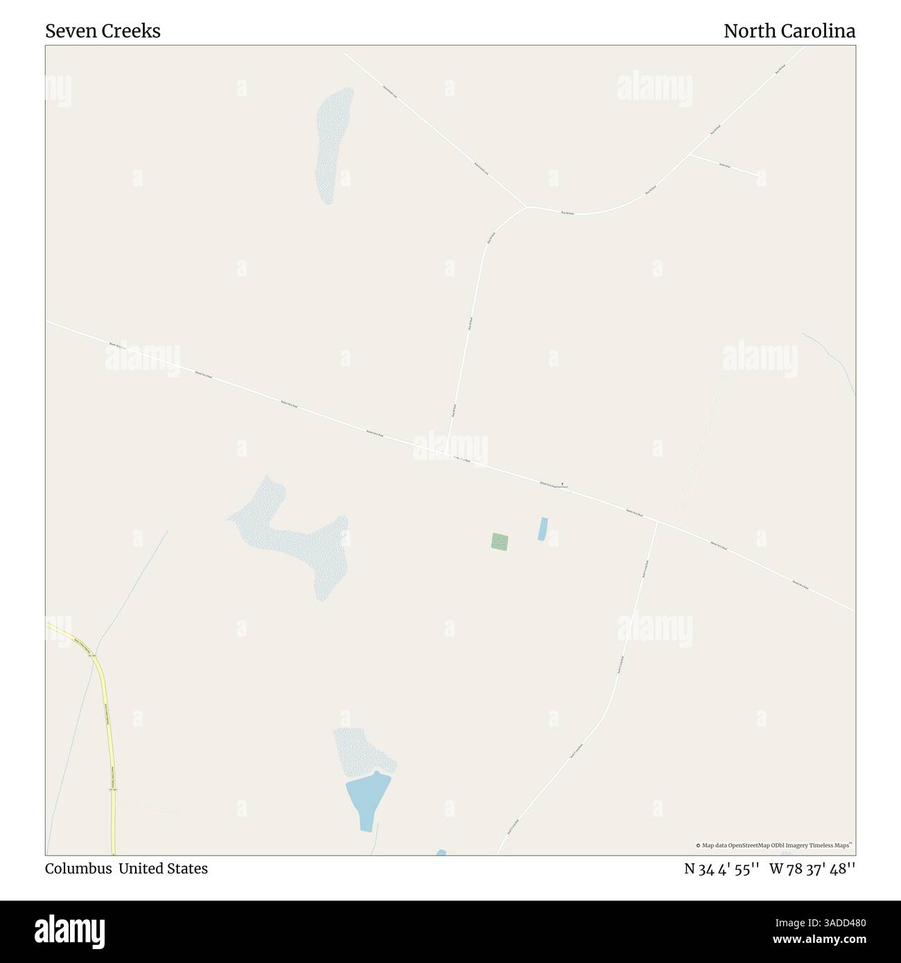 Seven Creeks, Columbus, United States, North Carolina, N 34 4' 55'', W ...