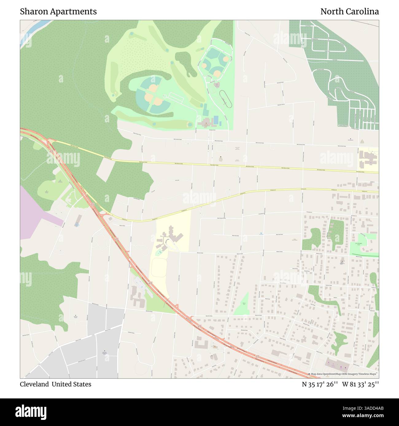 Sharon Apartments, Cleveland, United States, North Carolina, N 35 17 ...